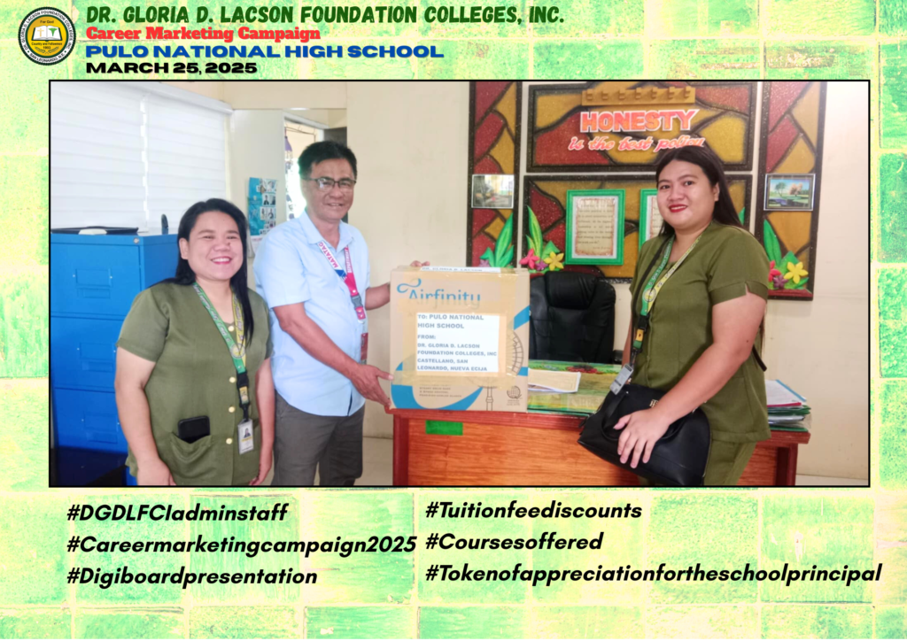 We are truly grateful to PULO NATIONAL HIGH SCHOOL for the opportunity ...