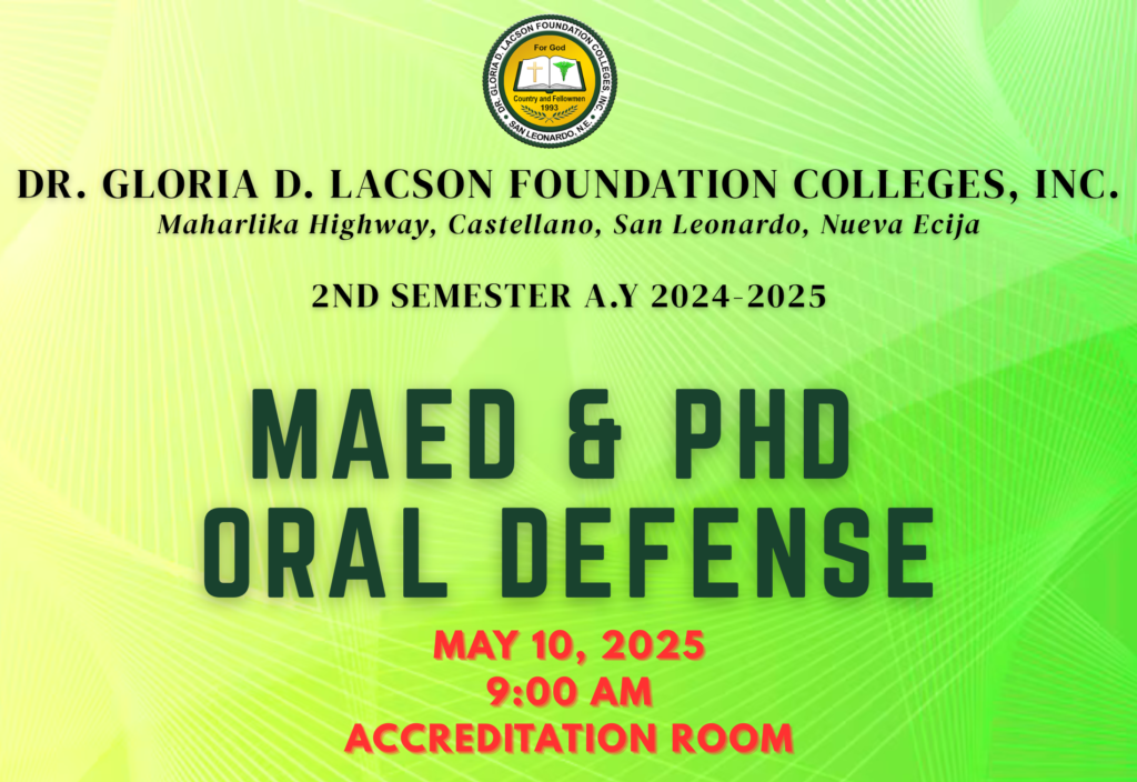 IN PHOTOS | ORAL DEFENSE (MAED/PHD) - Gloria Lacson Colleges
